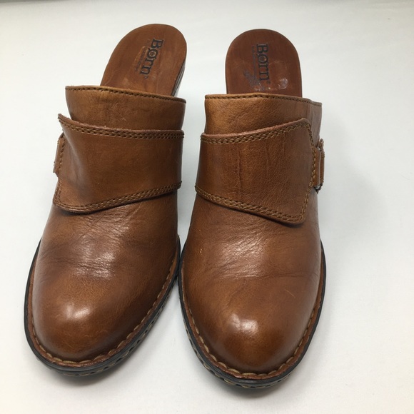Born | Shoes | Born Sz 8 Or 39 Leather Clogmule | Poshmark